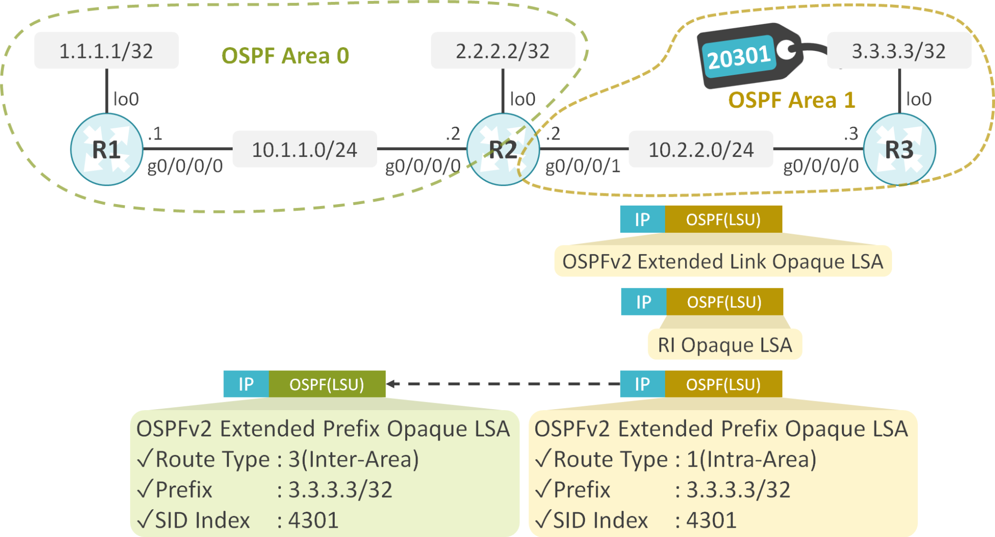 Segment Routing OSPF Multi Area | ゆるふわねっとわーく