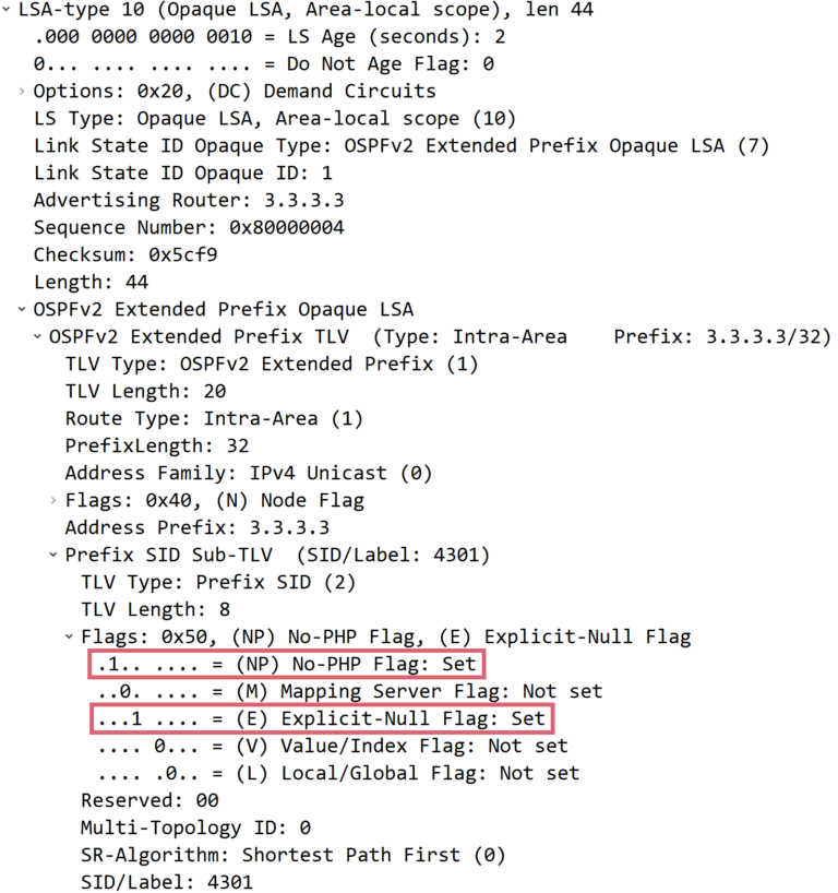 Segment Routing OSPF Explicit Null | ゆるふわねっとわーく