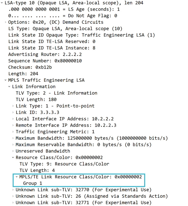 Segment Routing Traffic Engineering – Dynamic Candidate PathのLink Color ...