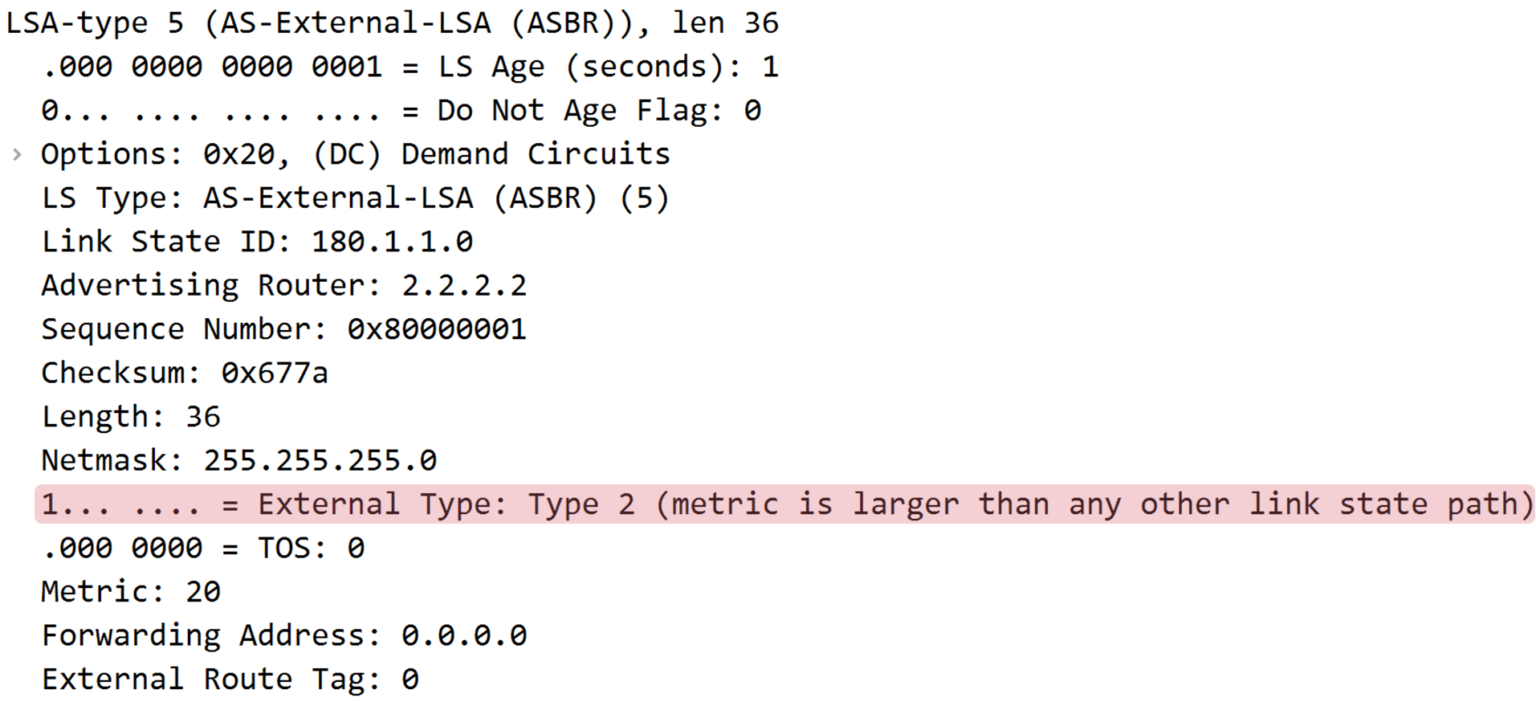 OSPF 再配送 – Route MapによるMetric Typeの変更 | ゆるふわねっとわーく