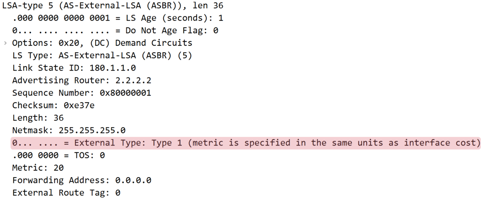 OSPF 再配送 – Route MapによるMetric Typeの変更 | ゆるふわねっとわーく